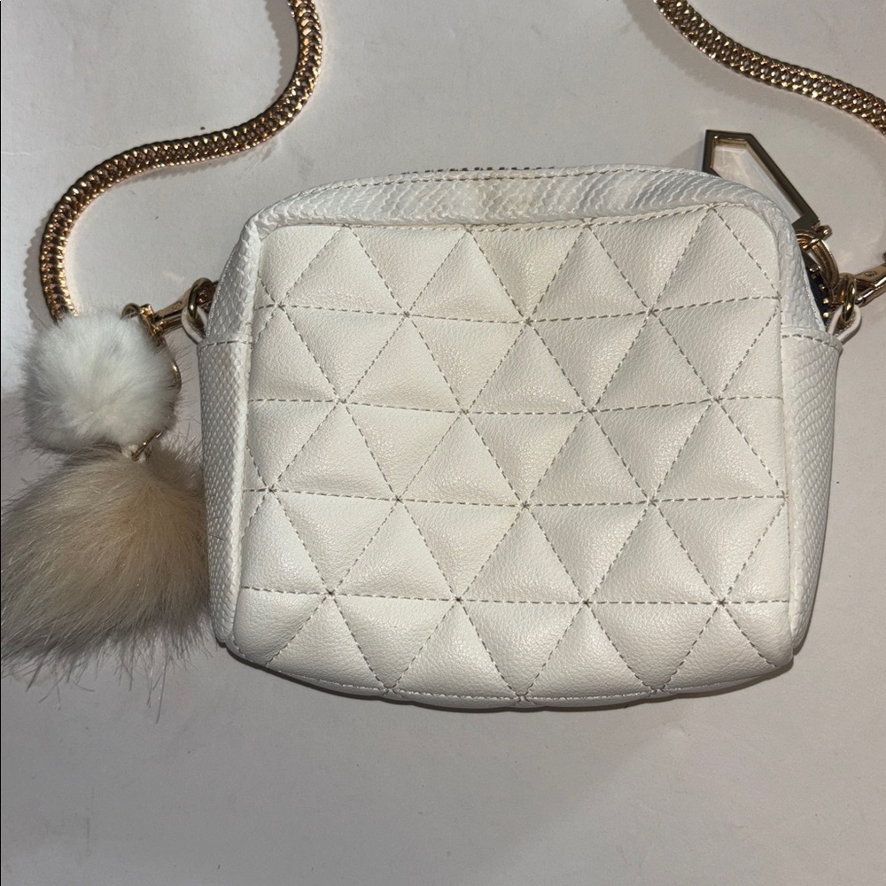 River Island | Bags | River Island White Quilted Bag Gold Accents ...
